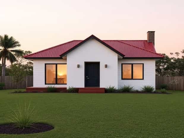 House With Southerly Colorbond Roof